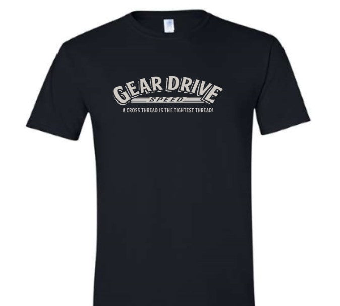 Gear Drive Thread Logo T Shirt – Gear Drive Speed & Custom